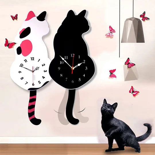 Cat Tail Wagging Wall Clock – mickcorbin