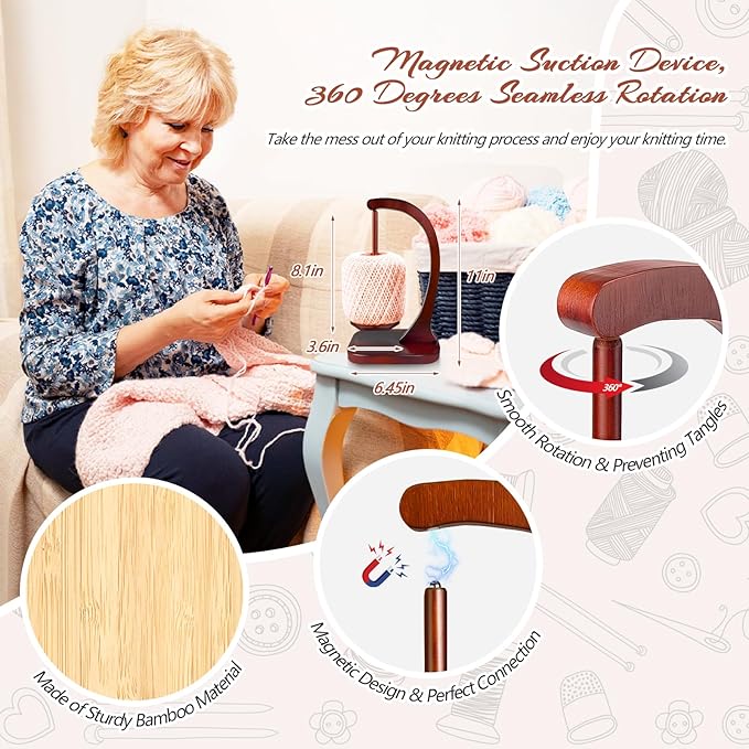 Wooden Yarn Spool Rack | Crochet Gift for Knitting Lovers💕 – mickcorbin